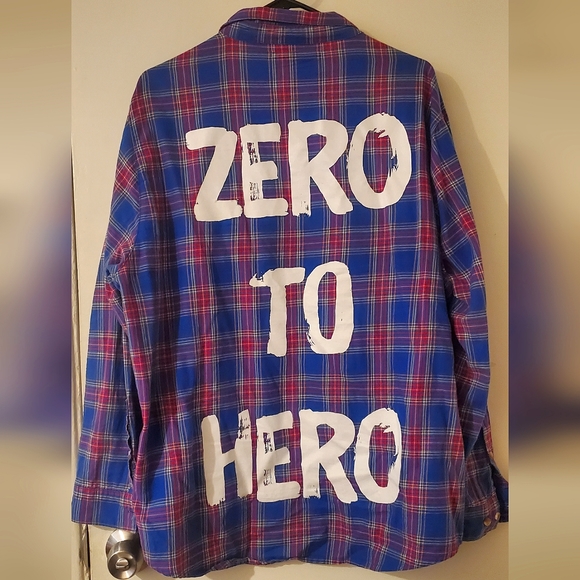 Disney Cakeworthy | Shirts | Disney Cakeworthy Unisex Blue Plaid Hercules Zero To Hero Flannel ...